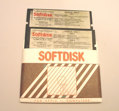 Softdisk Magazine #81 Disks for Apple II+, IIe, IIc, IIGS - Vortex by ...