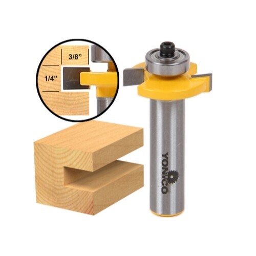 1/4" Height X 3/8" Depth Slot Cutter Router Bit - 1/2" Shank - Yonico ...