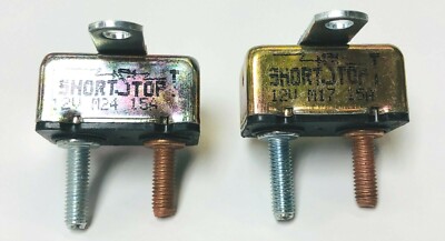 SHORT STOP 12 VOLT, 15 AMP AUTO RESET CIRCUIT BREAKER WITH MOUNTING | eBay