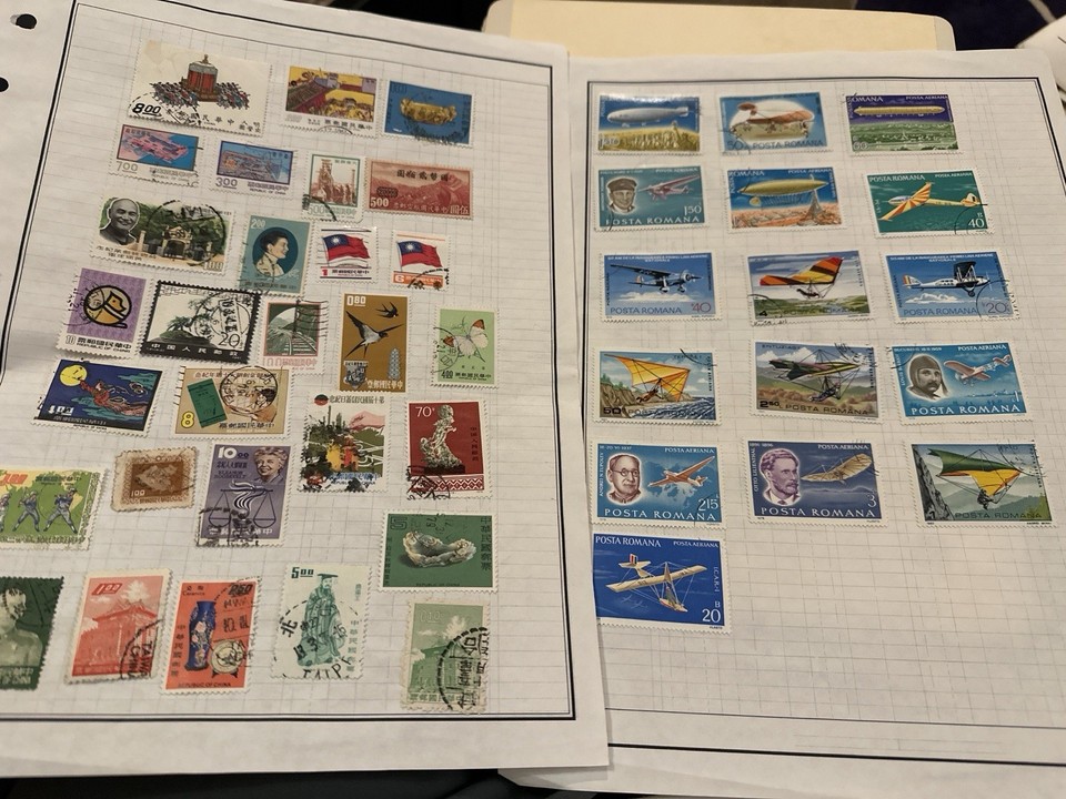 Global Postage Stamp Collection 300+ Mixed Countries/Themes In Vintage ...