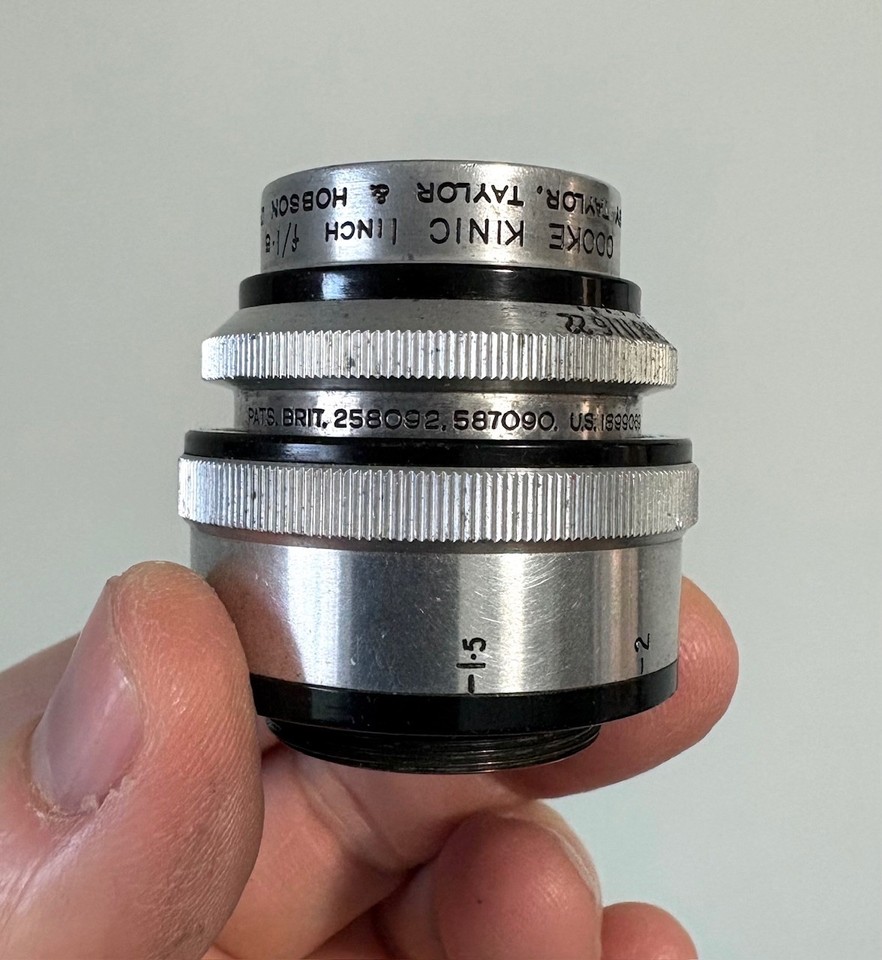 Taylor-Hobson Cooke Kinic 1 Inch f1.5 C Mount 16mm Movie Lens Bolex ...