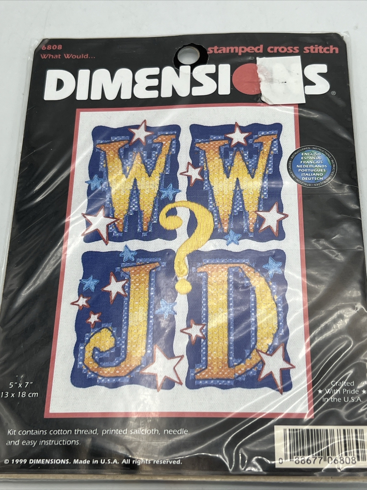 Dimensions What Would Jesus Do Stamped Cross Stitch Kit WWJD 6808 US ...
