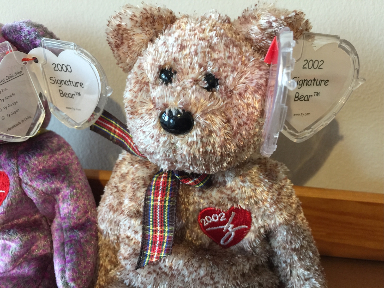 2 lot 2000 SIGNATURE BEAR & 2002 SIGNATURE BEAR ~ Ty Beanie Babies 8 ...