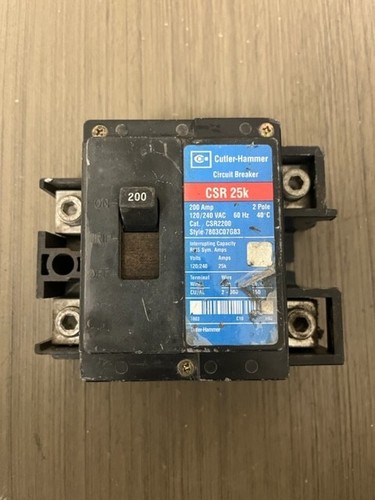 Cutler Hammer CSR2200 200 Amp 120/240V 2 Pole Circuit Breaker | eBay