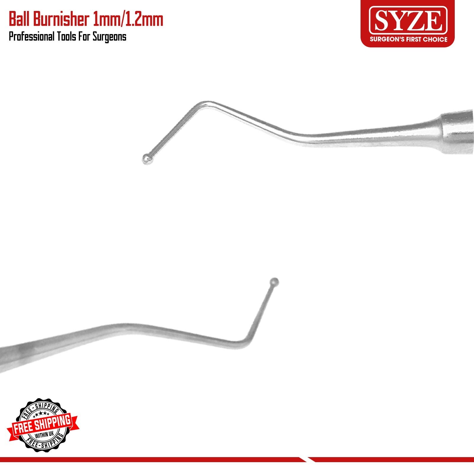 DENTAL BALL BURNISHER AMALGAM PLASTIC FILLING RESTORATIVE STAINLESS ...