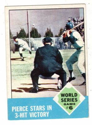 1963 Topps #147 World Series Game 6, Billy Pierce - Giants, Excellent ...