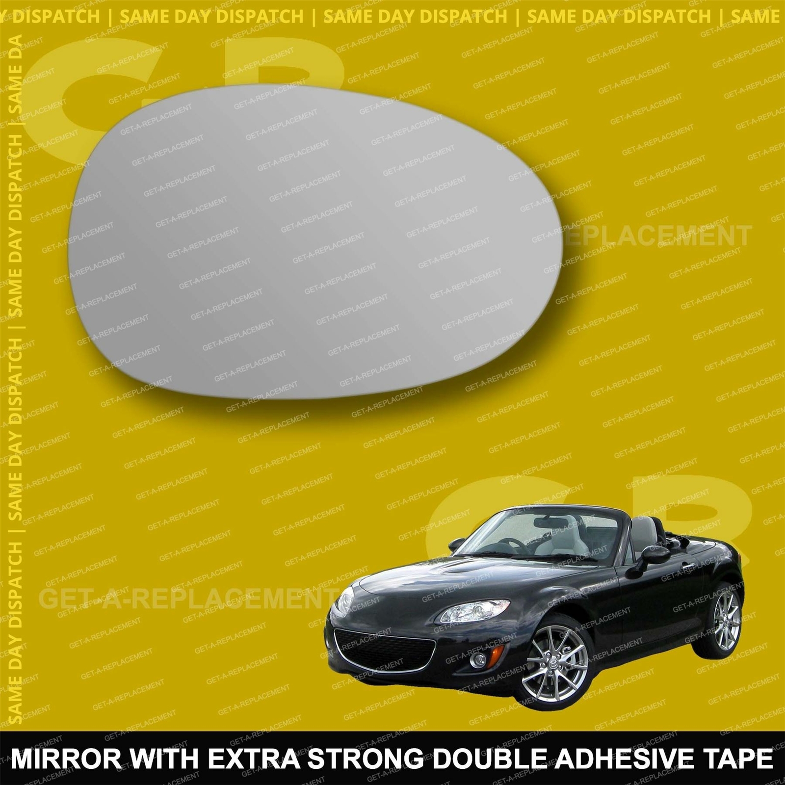 For Mazda MX-5 wing mirror glass 05-09 Right Driver side Spherical | eBay