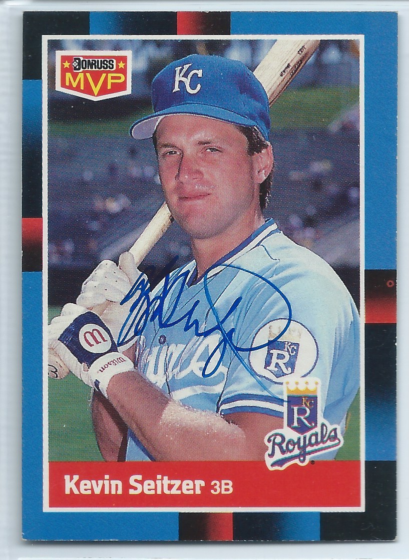 Kevin Seitzer signed 1988 Donruss rookie card Kansas City Royals ...