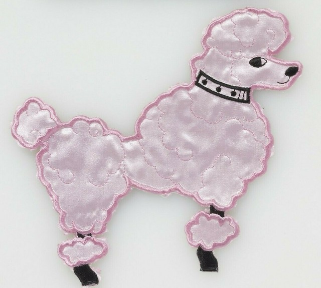 Iron on Pink Poodle Applique Patch Sewing Clothing Skirt Accessories 50 ...