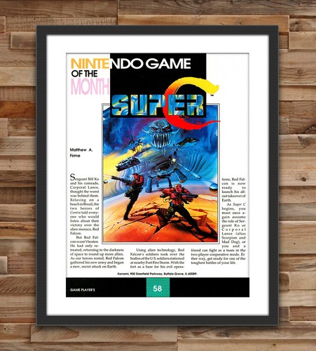 Super C Contra Nintendo NES Glossy Review Poster Unframed G2956 | eBay