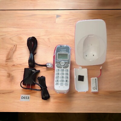 VTech VG101 DECT 6.0 Cordless Phone for Home Blue-White Backlit Display ...