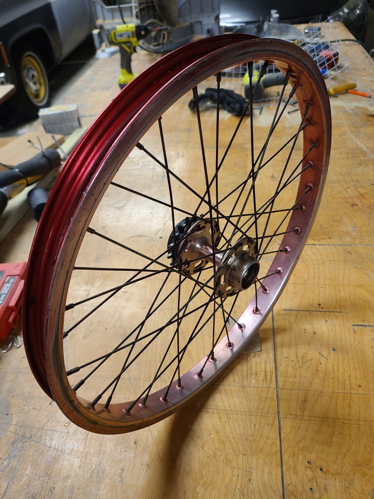 Old School BMX 20 × 1.75 Araya 7C 36H Wheel Red VTG | eBay