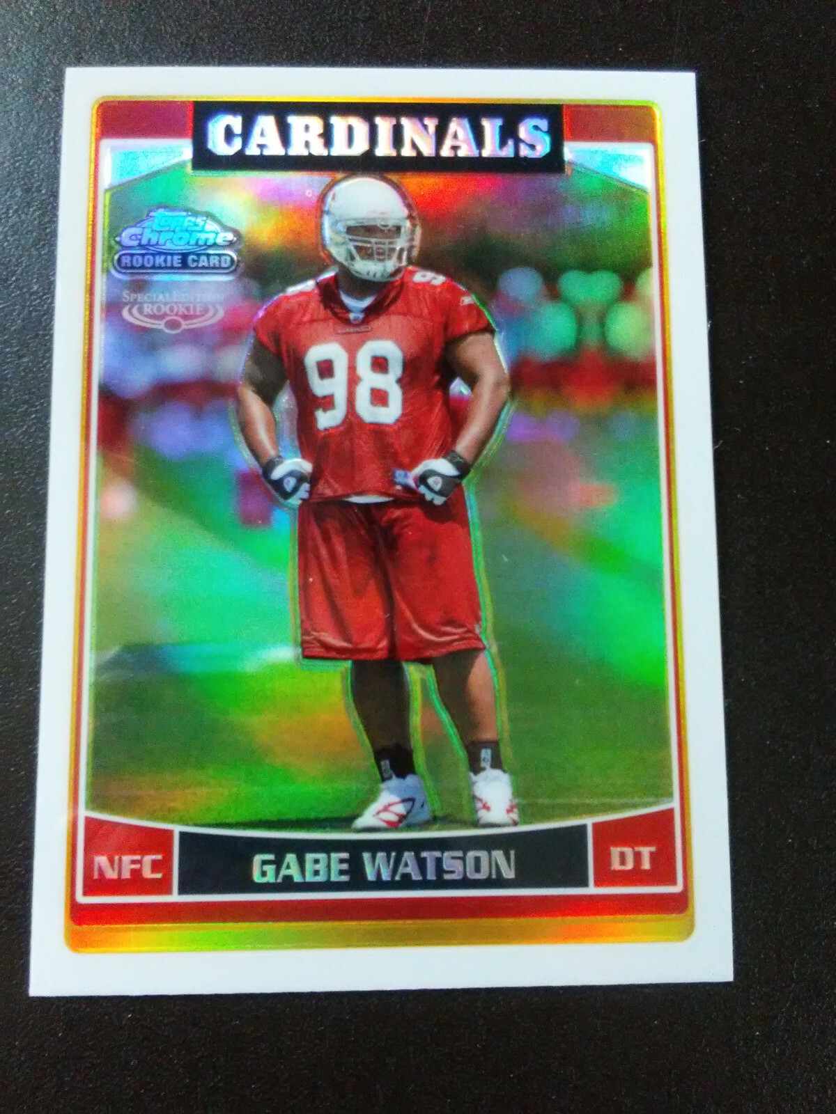 Gabe Watson Rookie-2006 Topps Football-Chrome Refractor-no.203-Michigan ...