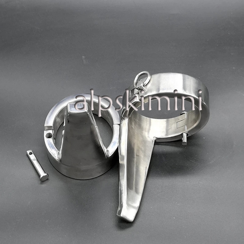 Metal Stainless Steel Heavy Ankle Cuffs Tongue Binding Handcuffs ...