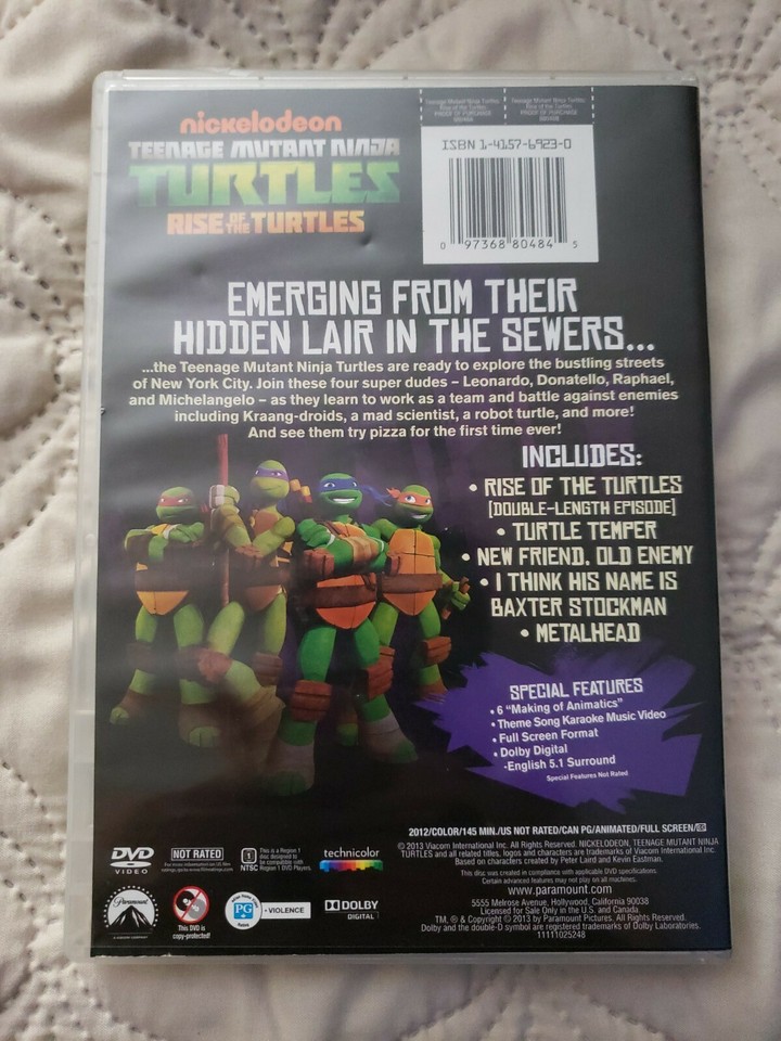 Teenage Mutant Ninja Turtles: Rise of the Turtles (DVD, 2013 ...