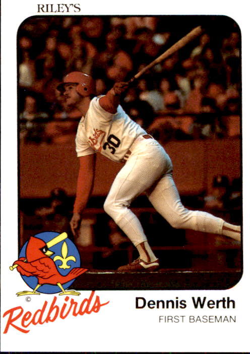 1983 Louisville Redbirds Riley's #22 Dennis Werth Lincoln Springfield ...