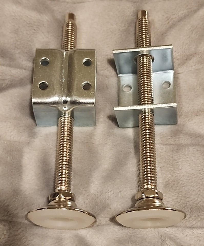 (2) - Adjustable Lathe Leg Furniture Leveling Feet 3/8" X 5.5" Square ...