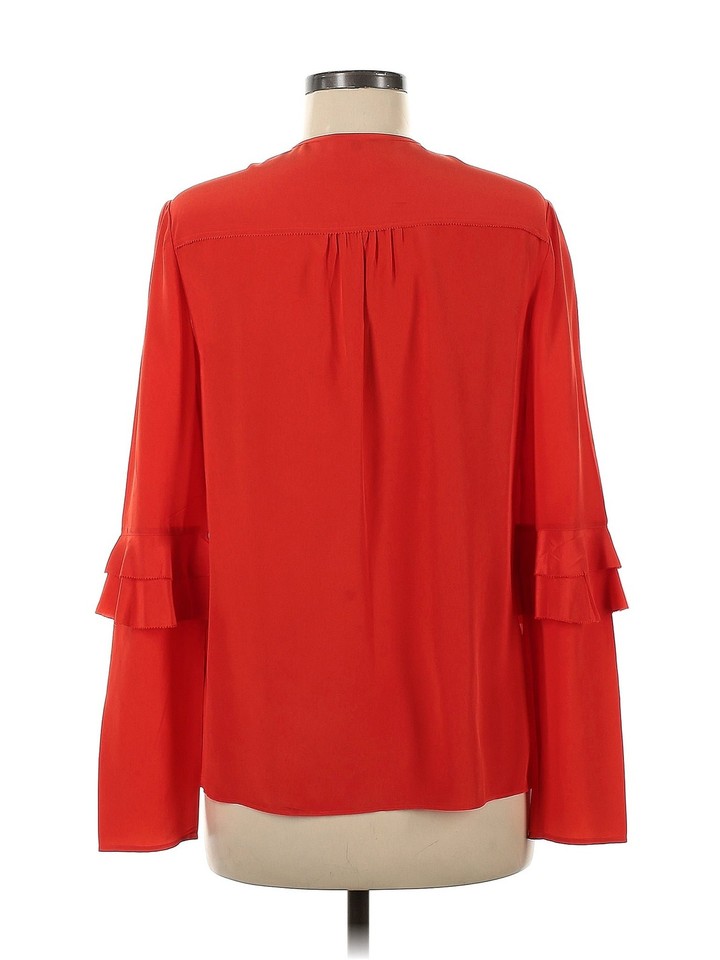 L.K. Bennett Women Red Long Sleeve Silk Top 6 | eBay