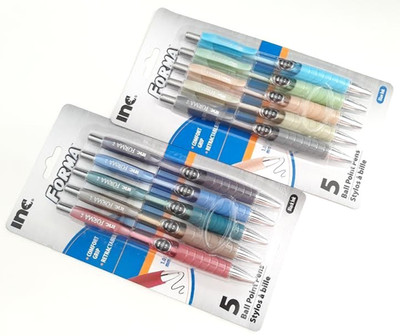 10 PENS INC® FORMA™ COMFORT GRIP RETRACTABLE BALL POINT PENS BLUE ...