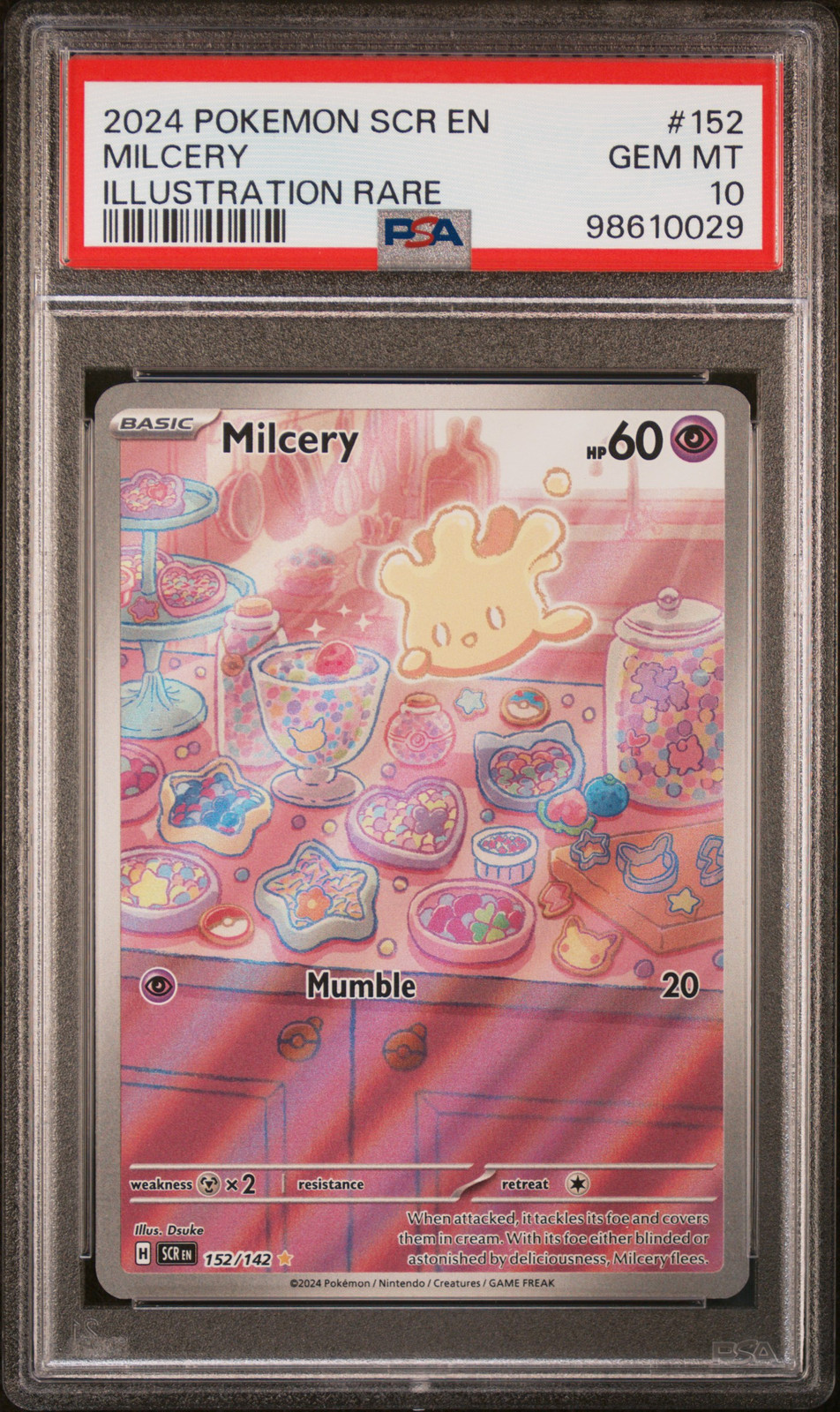 Milcery 2024 Scarlet & Violet: Stellar Crown #152/142 Illustration Rare ...