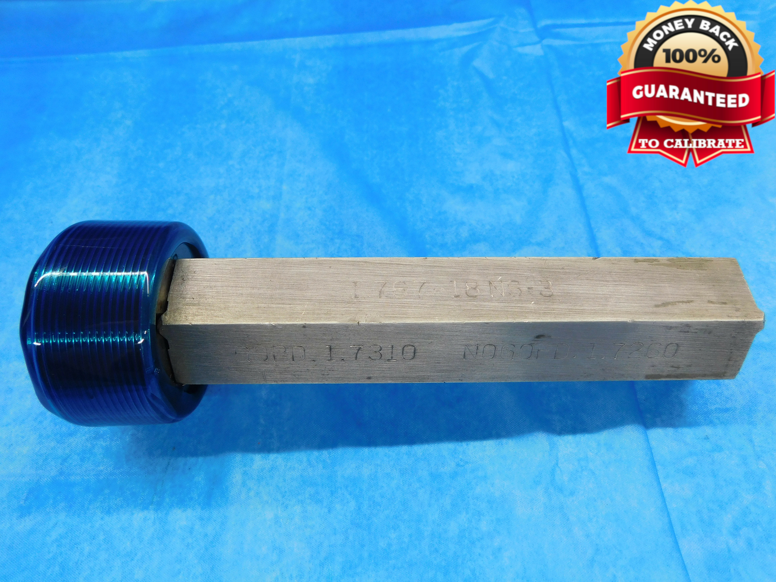 1.767 18 NS 3 N09 LOCKNUT SET THREAD PLUG GAGE 1.7670 GO ONLY P.D. = 1. ...