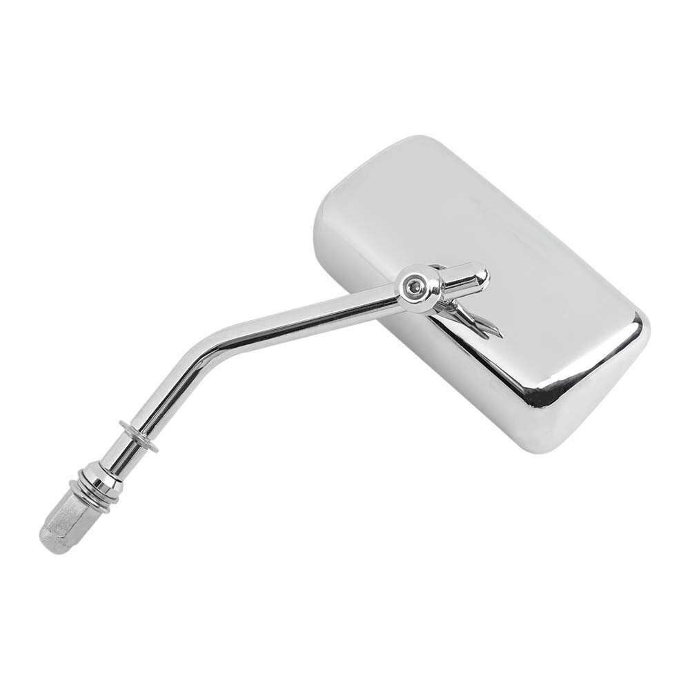 Chrome Rectangle Motorcycle Rear View Mirrors For Harley Fatboy Bobber ...