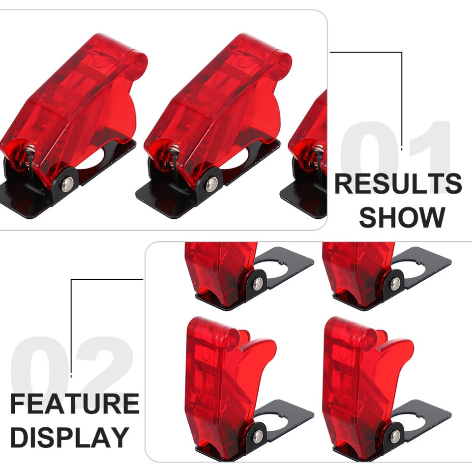 4 Pcs and Waterproof Switch Cover Flip for Toggle Switches Reset | eBay
