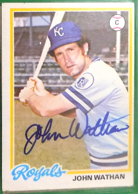 John Wathan Kansas City Royals 1978 Autographed Card | eBay