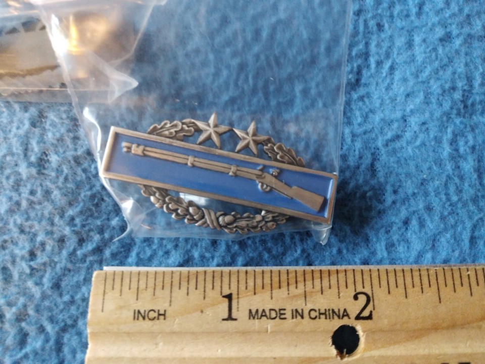 LOT OF 10 - ARMY COMBAT INFANTRY BADGE CIB 3rd AWARD PINS - 1.75 INCH ...