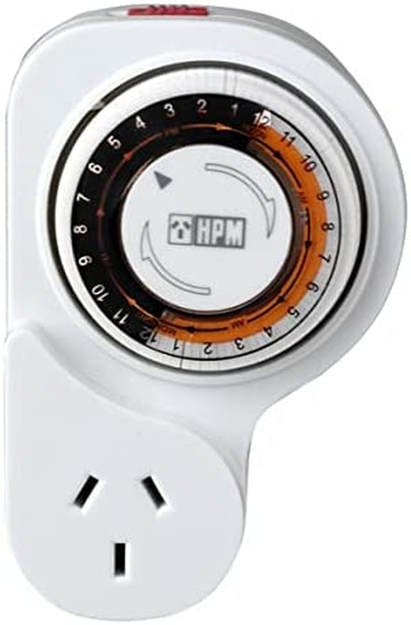HPM 24 Hour Analog Timer with Offset Double Pole Twin Pack ...