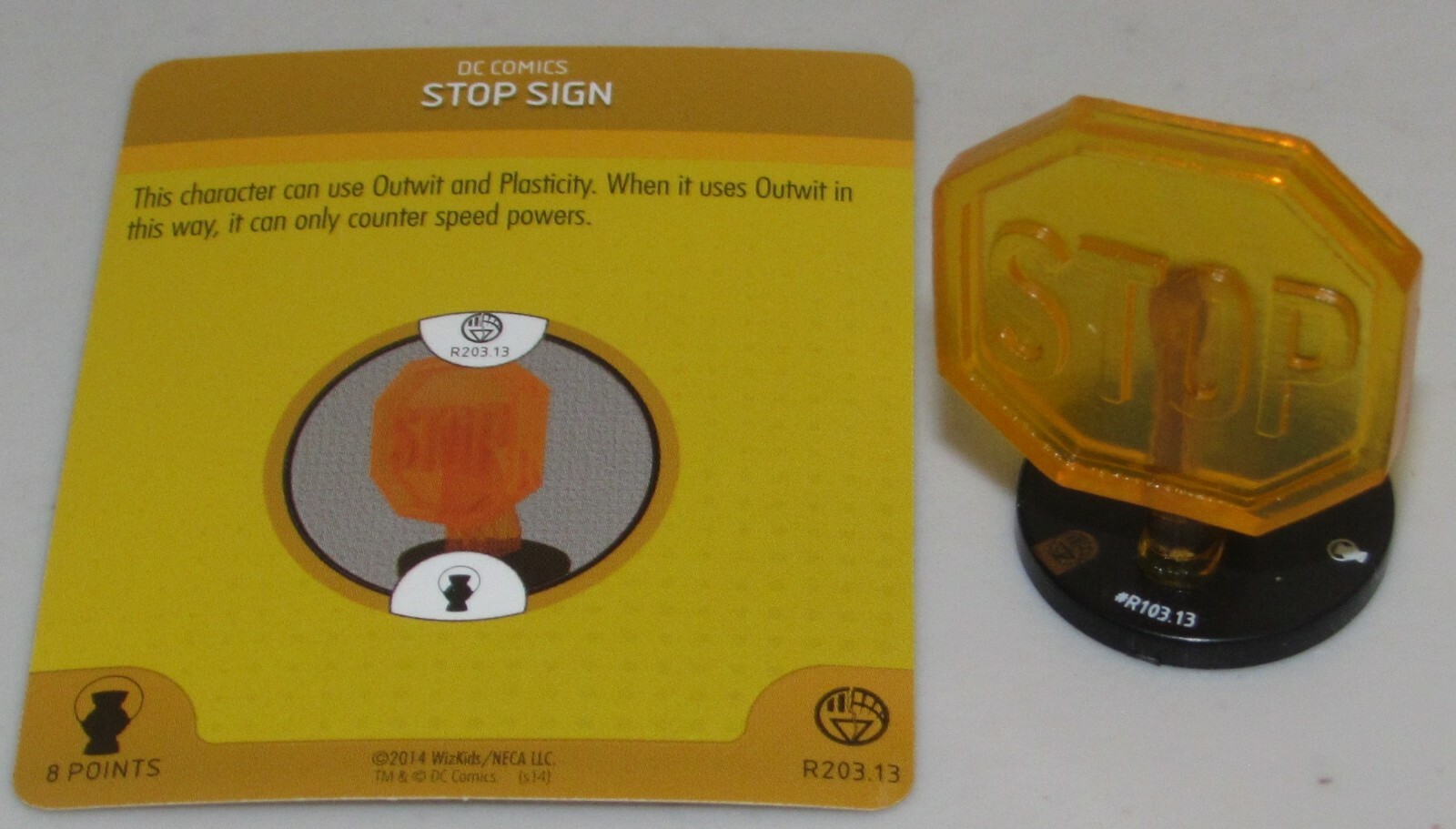 STOP SIGN R203.13 War of Light DC HeroClix Orange Lantern Corps ...