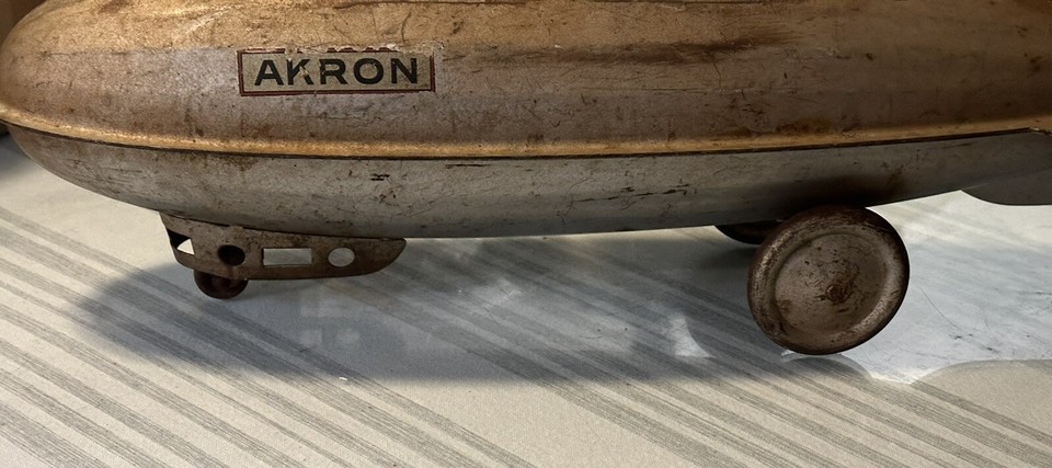 RARE Steelcraft AKRON graf zeppelin blimp airship pressed steel pull ...