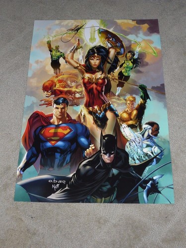 JUSTICE LEAGUE #1 REBIRTH ART PRINT EXCLUSIVE -SIGN BY EBAS ERIC ...