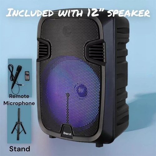 12" in 4000W Jumbo Large Party Speaker Bluetooth Heavy Bass Sound Party ...