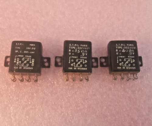 1pcs Relay Type 302-212 250R U= 9Vdc STPI Paris | eBay