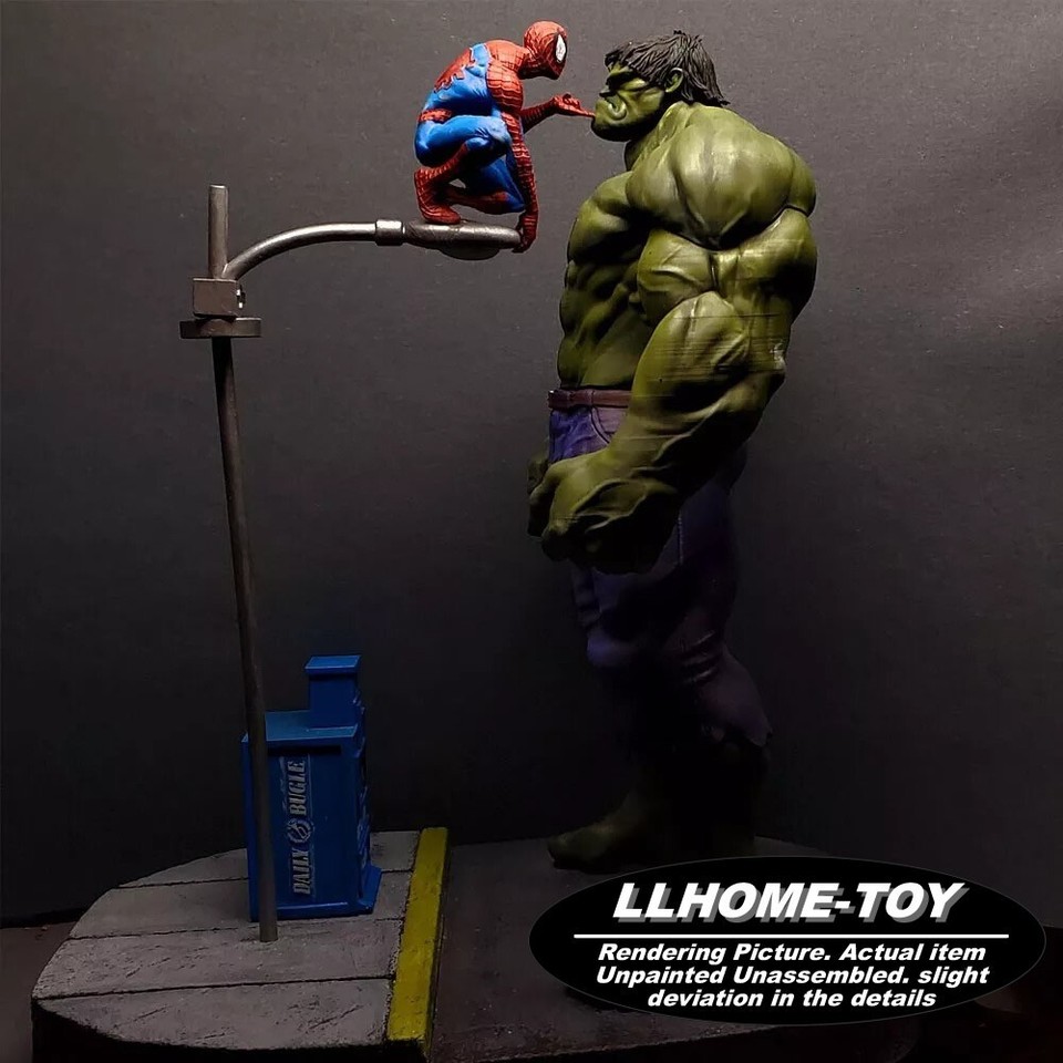 Spider-Man Spidey Hulk Resin Model Kit Unpainted 3d Print GK Statue ...