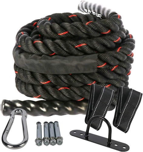 Exercise Heavy-Duty Battle Rope 1.5In Diameter 30/40/50Ft Length Poly ...