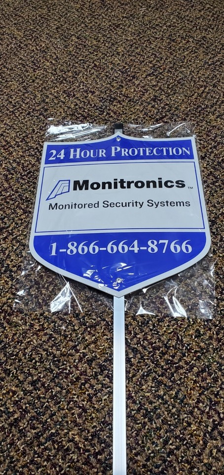 Monitronics Home Security Alarm Yard Protection Sign 30” | eBay