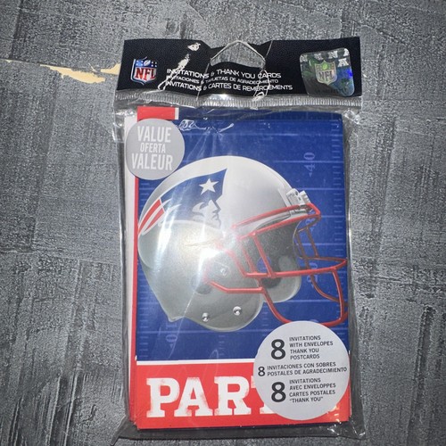NFL NEW ENGLAND PATRIOTS INVITATIONS AND THANK YOU NOTES (8ct ea ...