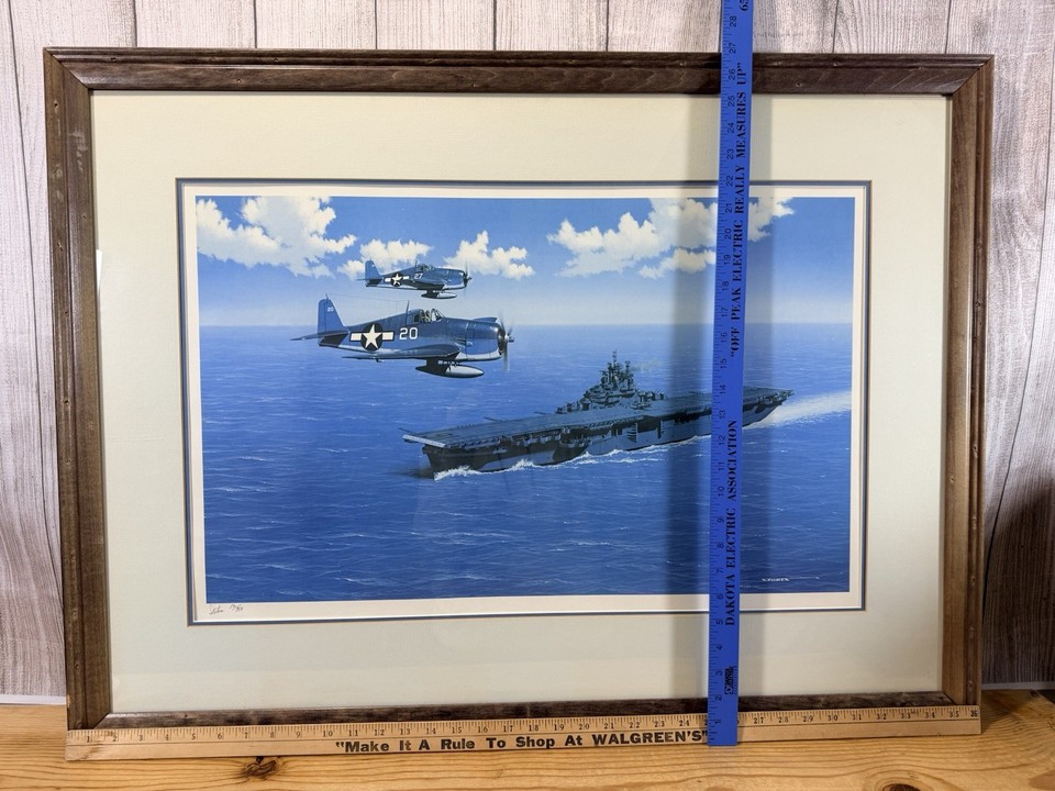 Limited Edition Signed Framed Print Of USS Lexington By Artist Stan ...