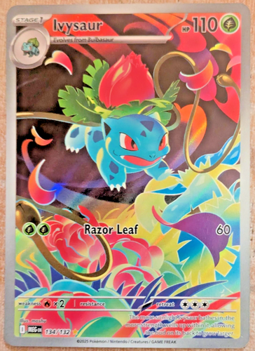 Ivysaur 134/132 Illustration Rare Mega Evolution English Pokemon TCG ...