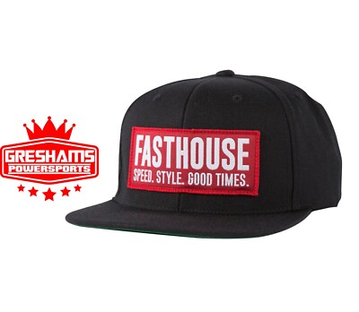 Fasthouse Speed Style Good Times Hat BLACK/RED OSFA 3260-0100-00 | eBay