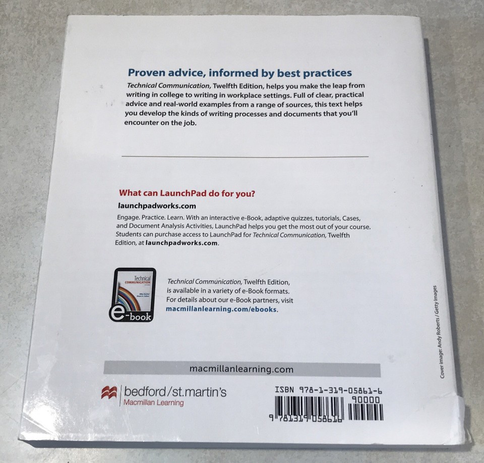 Technical Communication 12th Edition Textbook by Stuart A. Selber Mike ...
