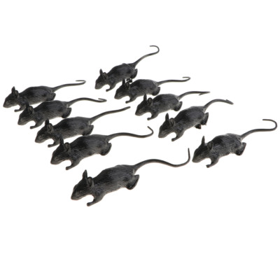 10 Pieces Vivid Soft Rubber Mouse Figure Reptile Toy Collection Props ...