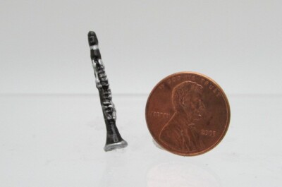 Dollhouse Miniature Metal Clarinet Musical Instrument MUL1062 | eBay