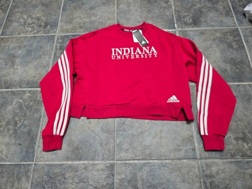 Women’s Adidas crop Pullover sweatshirt IU Indiana Hoosiers XL Red | eBay