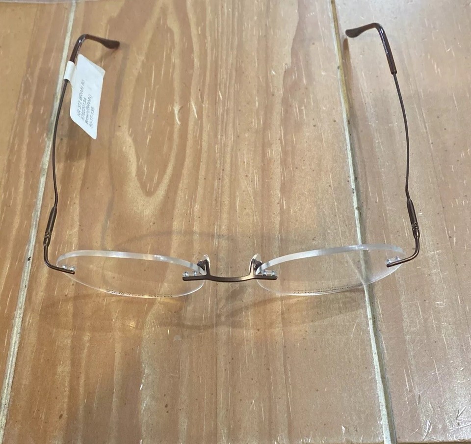 Naturally Rimless NR 372 Eyeglasses Frame 50-17-135 Brown (B-32) | eBay