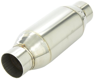 VIBRANT PERFORMANCE 2.5" 2-1/2" 12" LONG RESONATOR HIGH FLOW SS ...