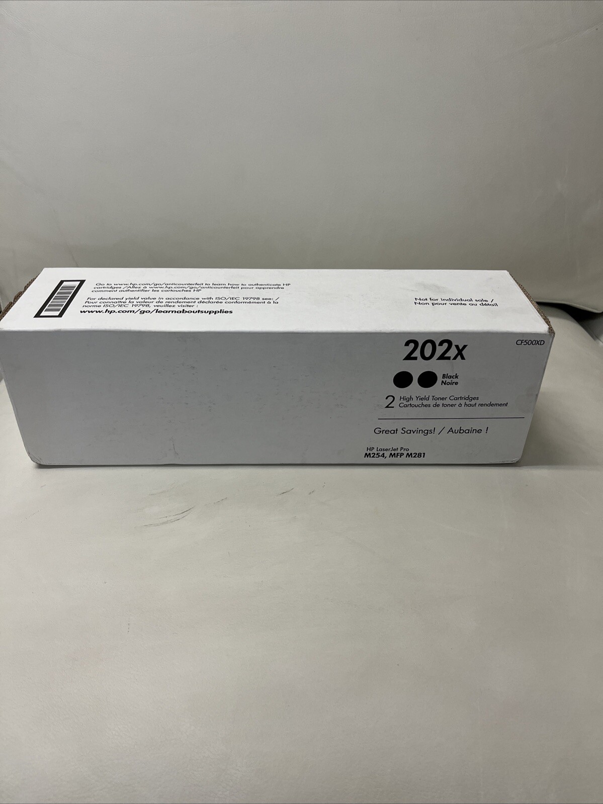 HP LASERJET 202X HIGH YIELD SINGLE BLACK TONER CARTRIDGE CF500XD NEW ...