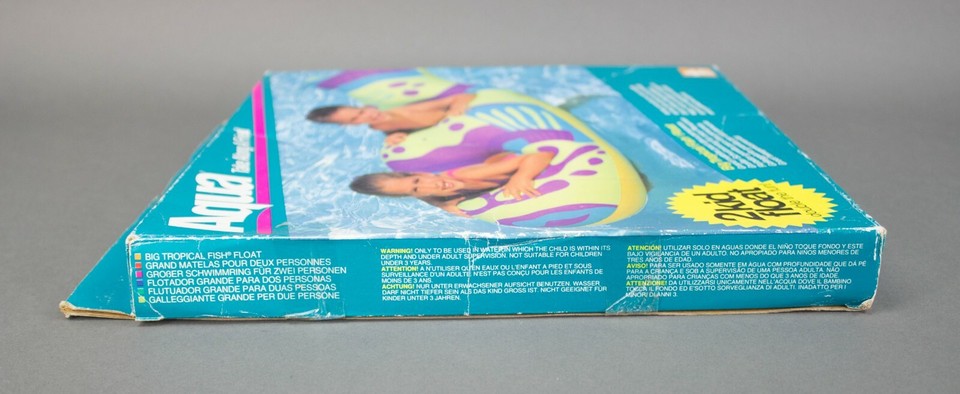 Aqua Big Tropical Fish Float Swim Pool 2 Kid Float Vintage 1994 Factory ...